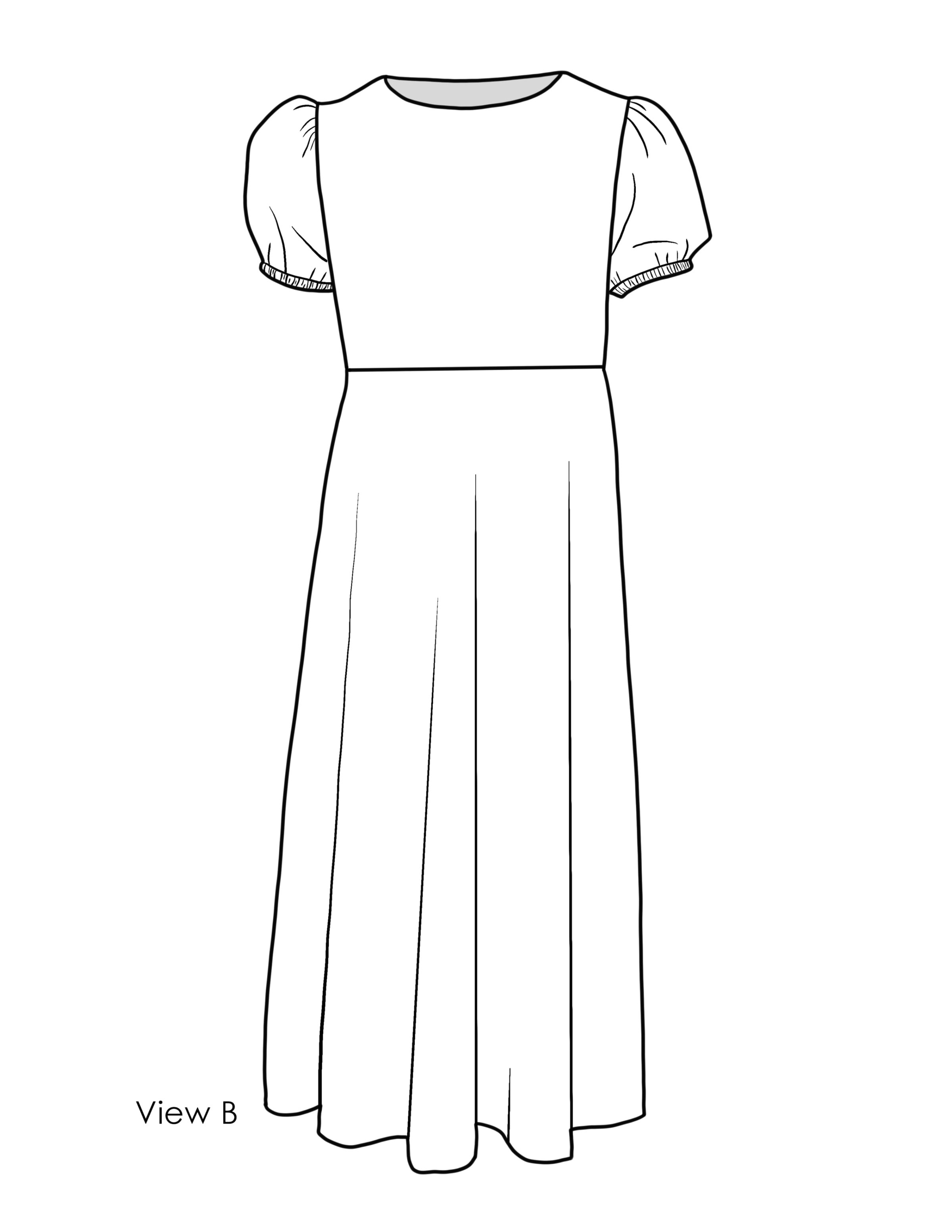 Sew Basic Girls Slim Dress Pattern | Sew Basic Dresses